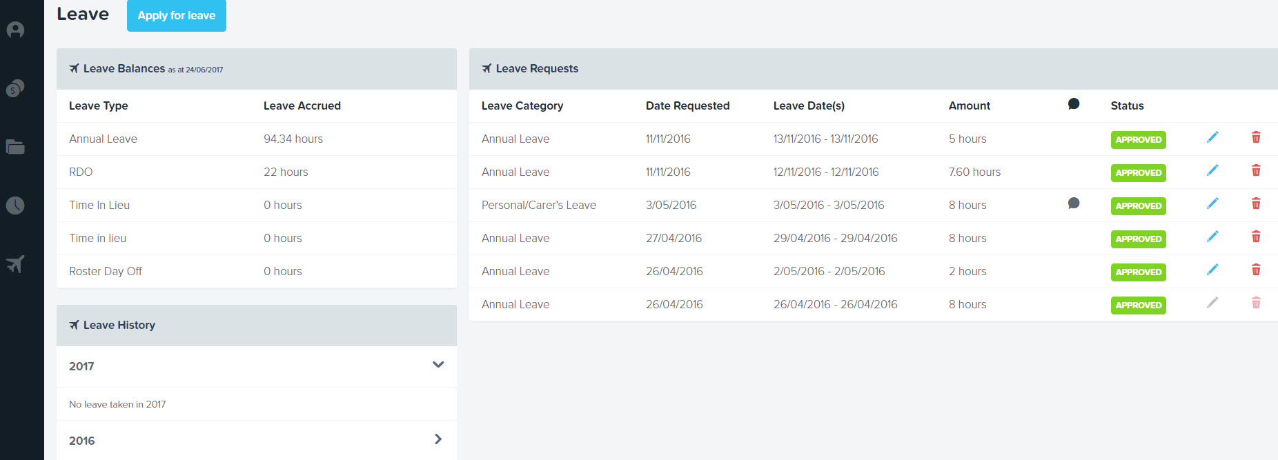 Leave Balances – Employee Help Zone (AU)